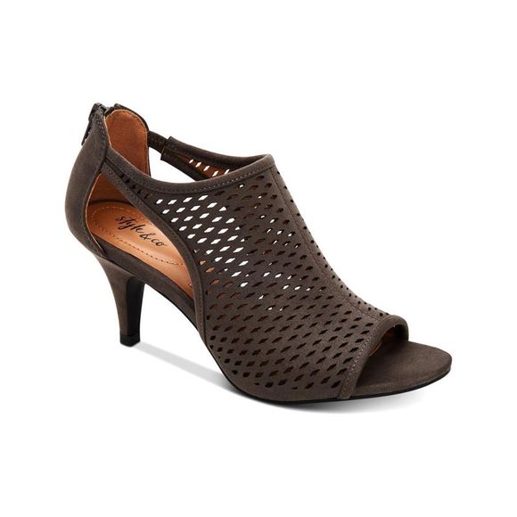 STYLE & COMPANY | Shoes | Company Womens Gray Side Cutouts Haddiee ...